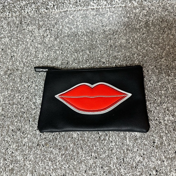 MAC Cosmetics | Bags | Mac Red Lip Black Makeup Cosmetics Bag Travel ...